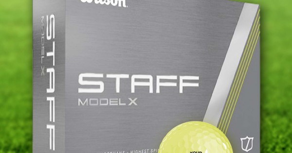 Wilson Staff Model X Yellow Custom Logo Golf Balls / Dozen