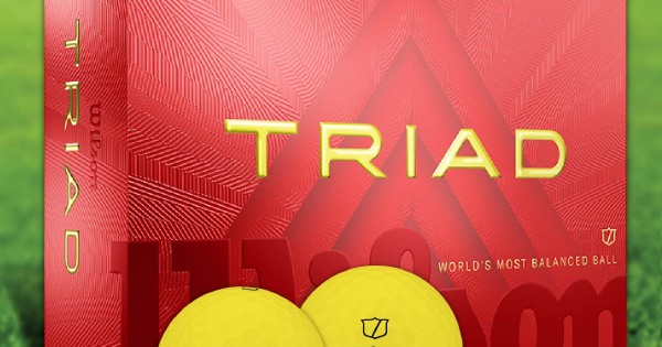 Wilson Triad Yellow Custom Logo Golf Balls / Dozen